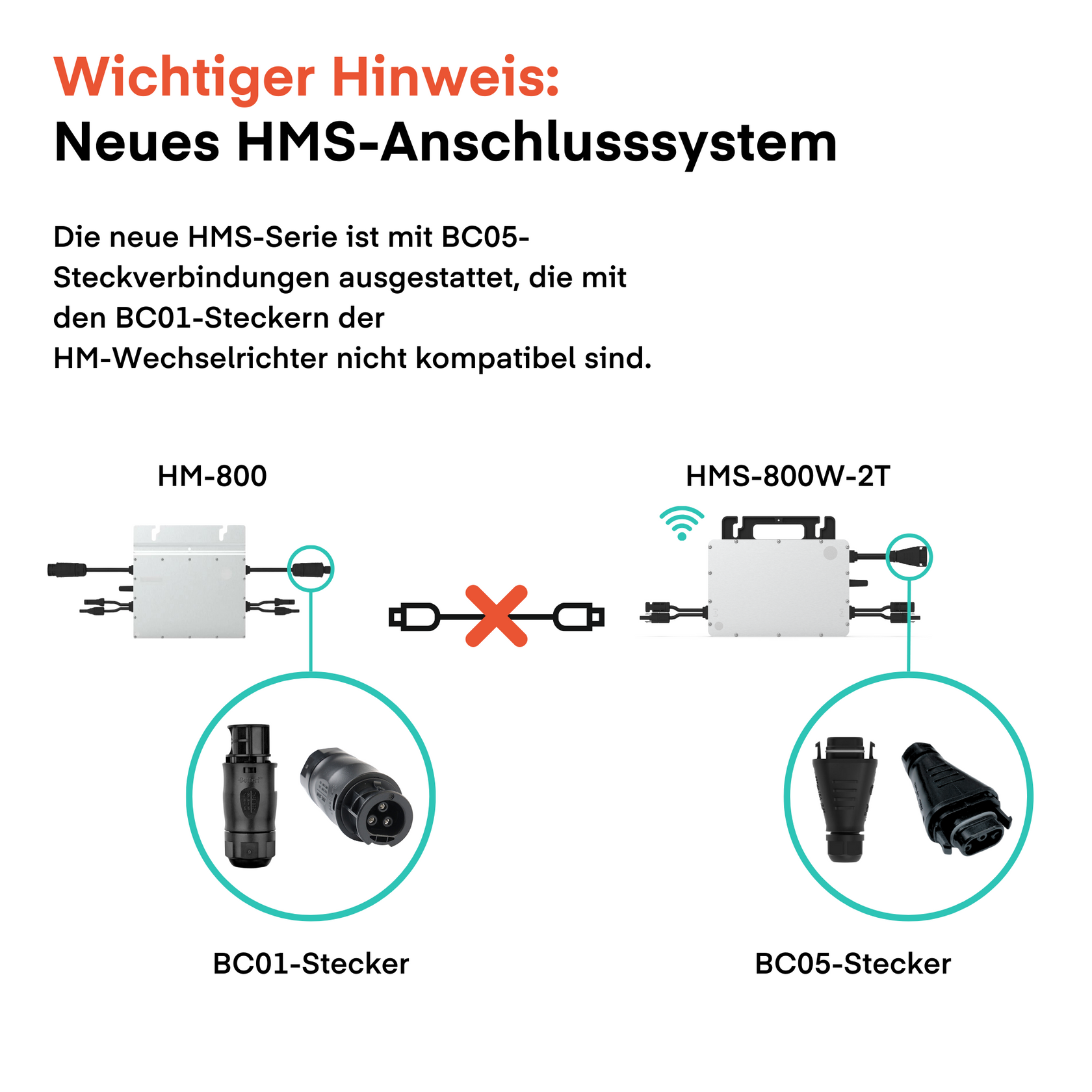 Balkonkraftwerk-Wechselrichter - Hoymiles HMS-800W-2T
